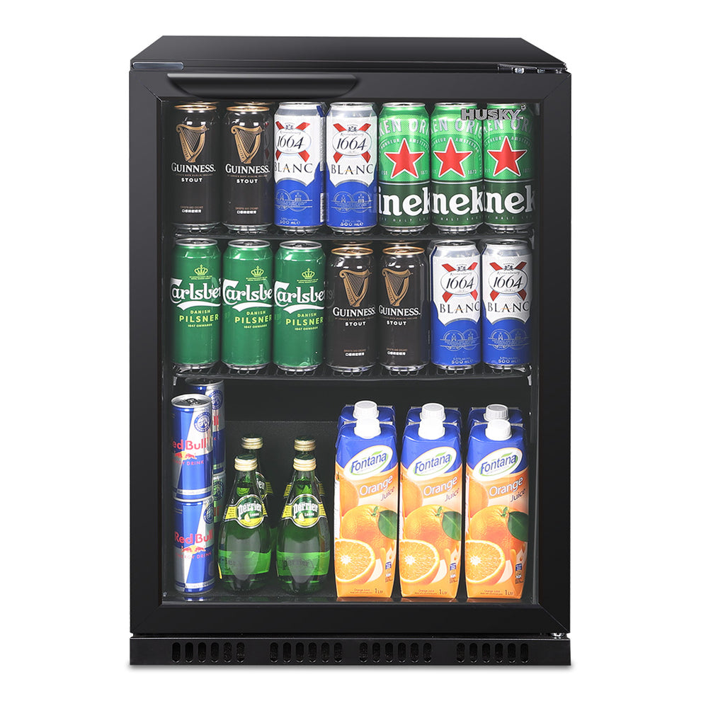 Husky C1HHMBBKAU 112L Home Bar Drinks Chiller – Black Energy-Efficient